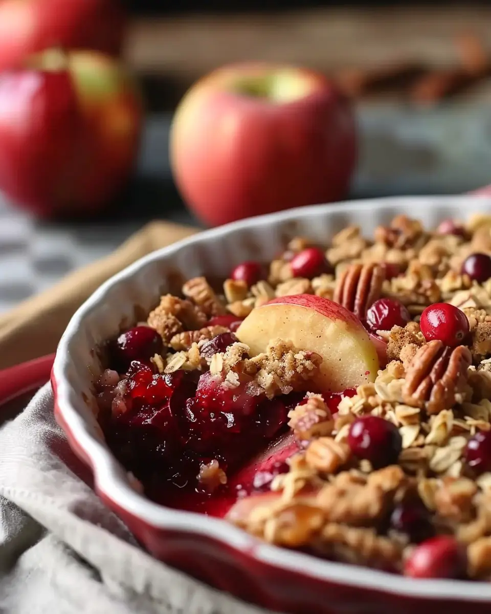 Spiced Cranberry Apple Crumble