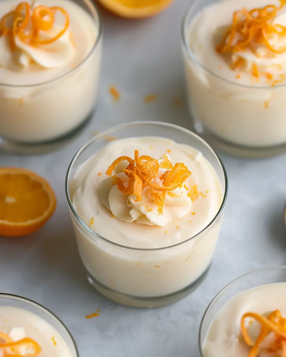 creamy white chocolate orange mousse